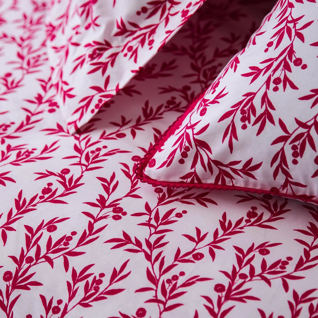 Luxury Cotton Percale Bedding Viva Magenta Floral Duvet Cover Set ...