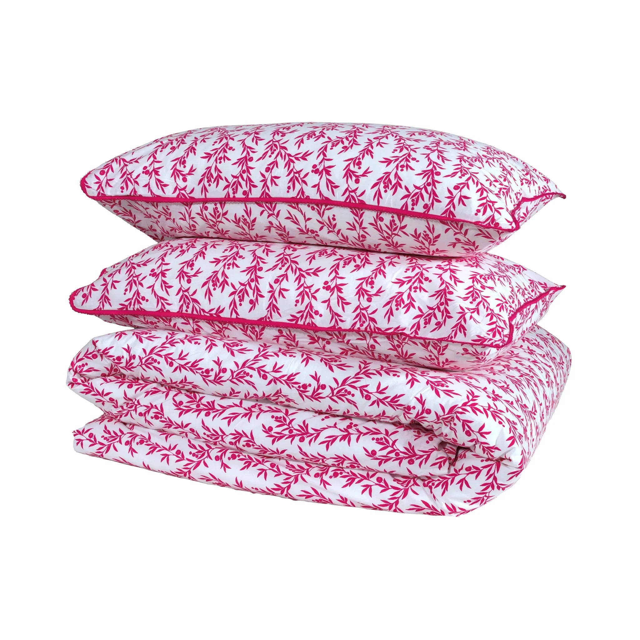 Luxury Cotton Percale Bedding Viva Magenta Floral Duvet Cover Set ...